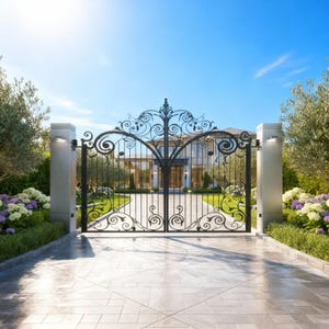 Royal Majestic Luxurious Design Metal Entry Gate | Custom Fabrication ...