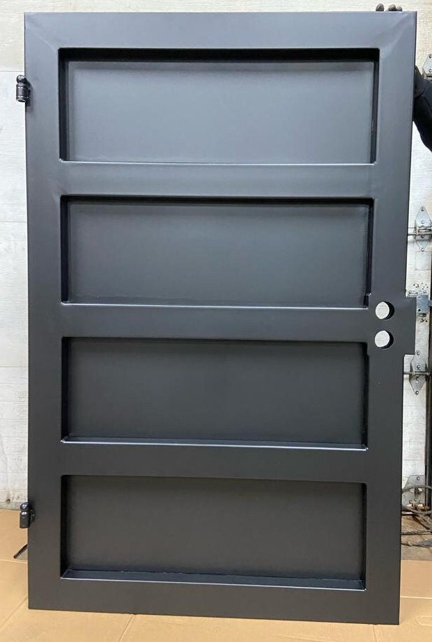 Rectangular Design Solid Metal Garden Gate Custom Fabrication Iron Pool ...