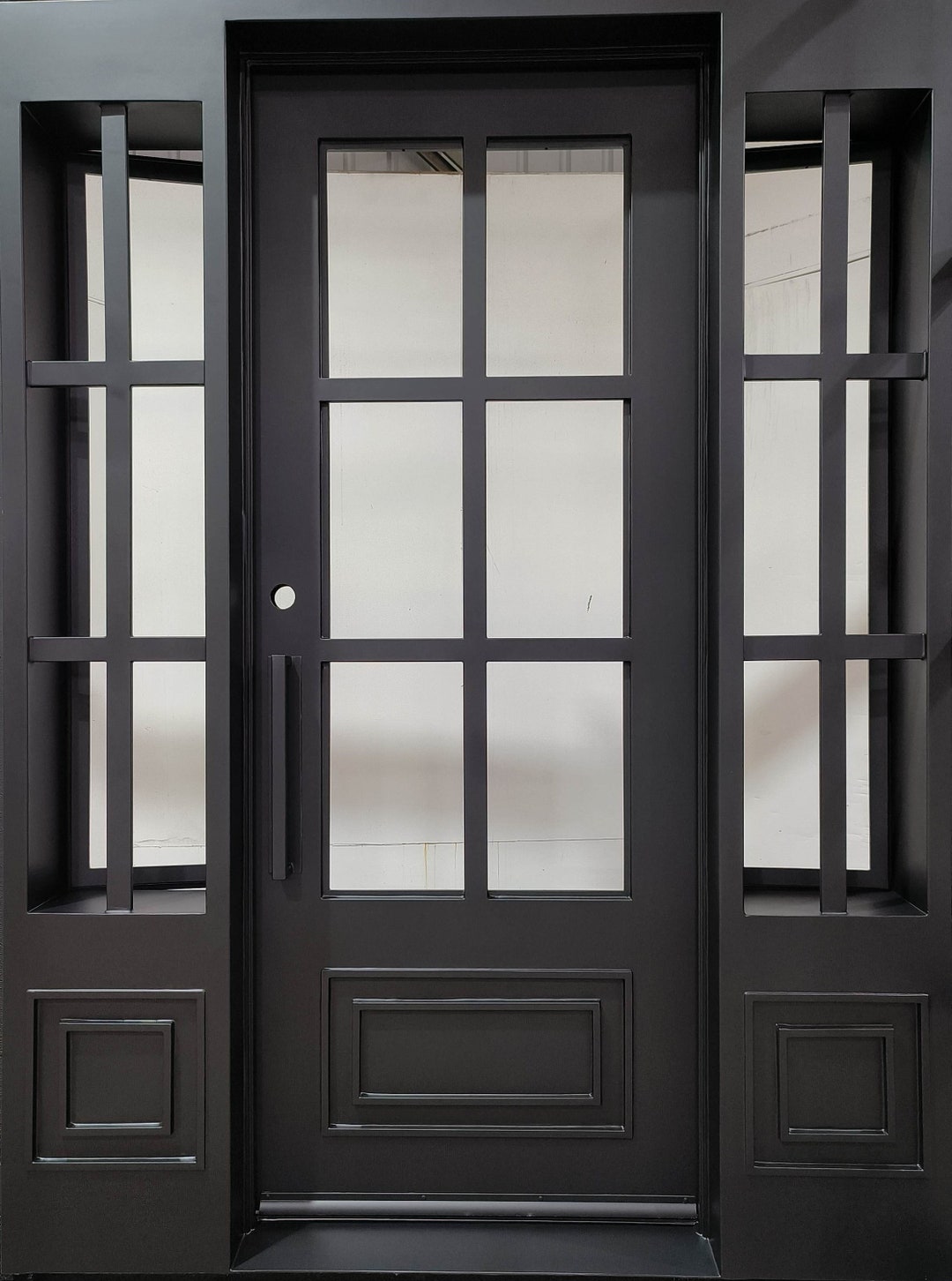 French Classic Iron Design Door | Square Top With Kickplate | Model ...