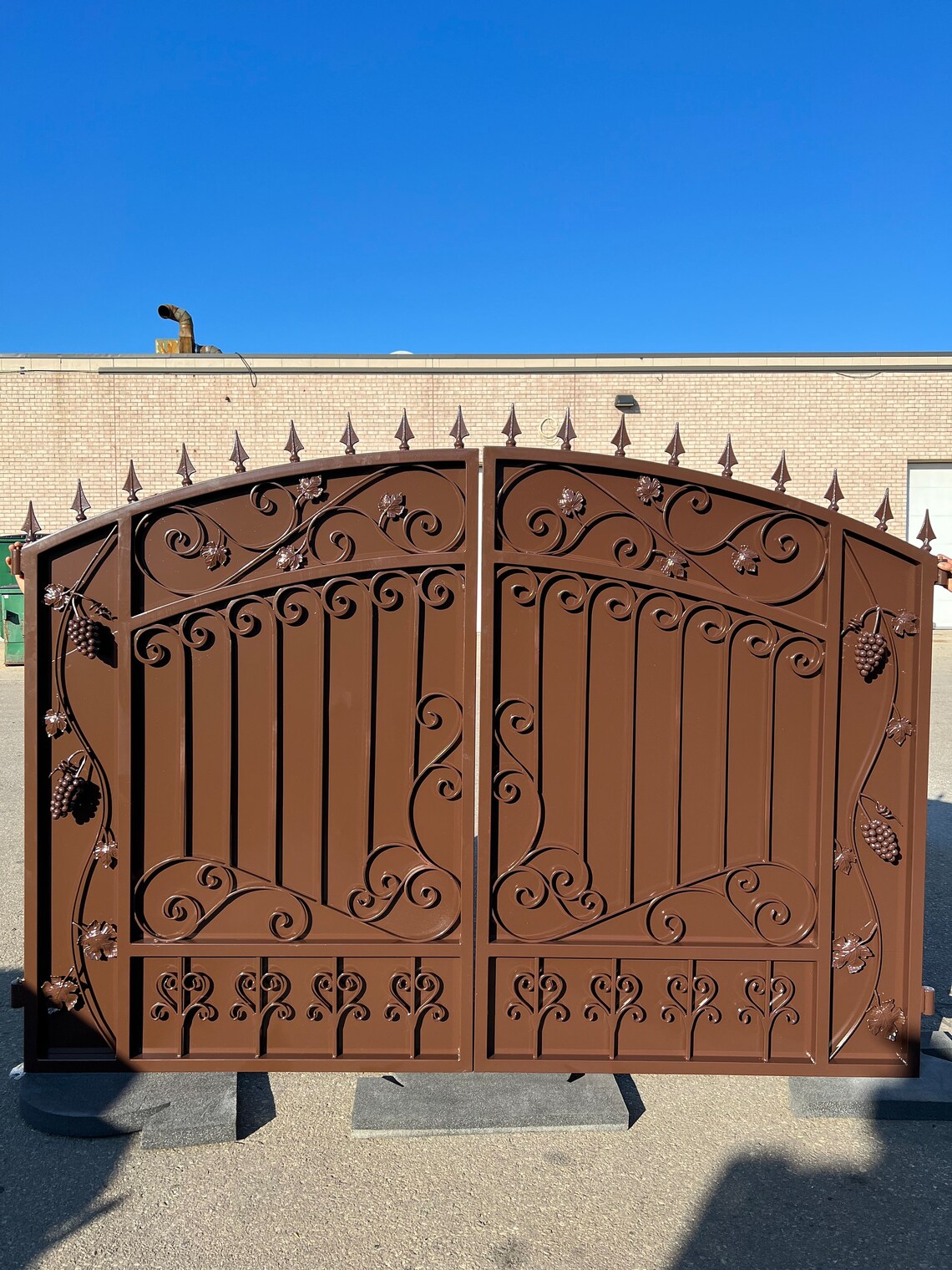 Stylish Solid Embossed Metal Spiral Vintage Entry Gate custom ...