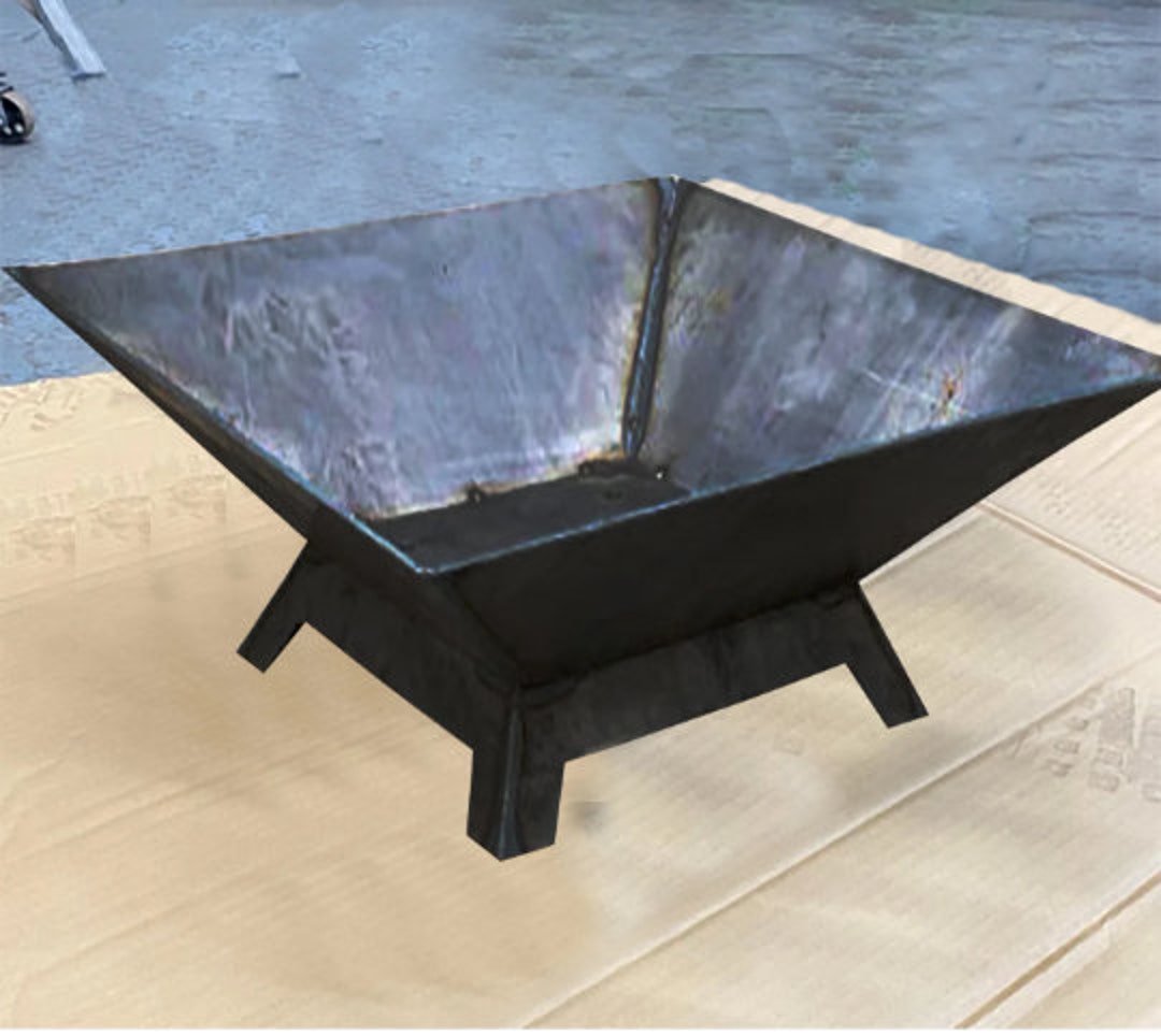 Solid Steel Wood Burning Fire Pit Custom Fabricated Fire Pit Made in ...