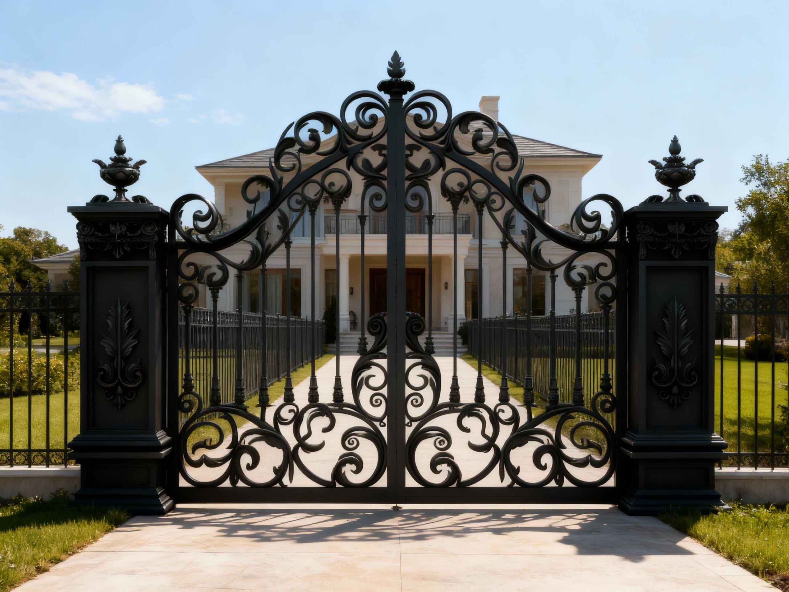 Majestic Arborcrest – Ornate Wrought Iron Estate Gate Model # 124E - Etsy