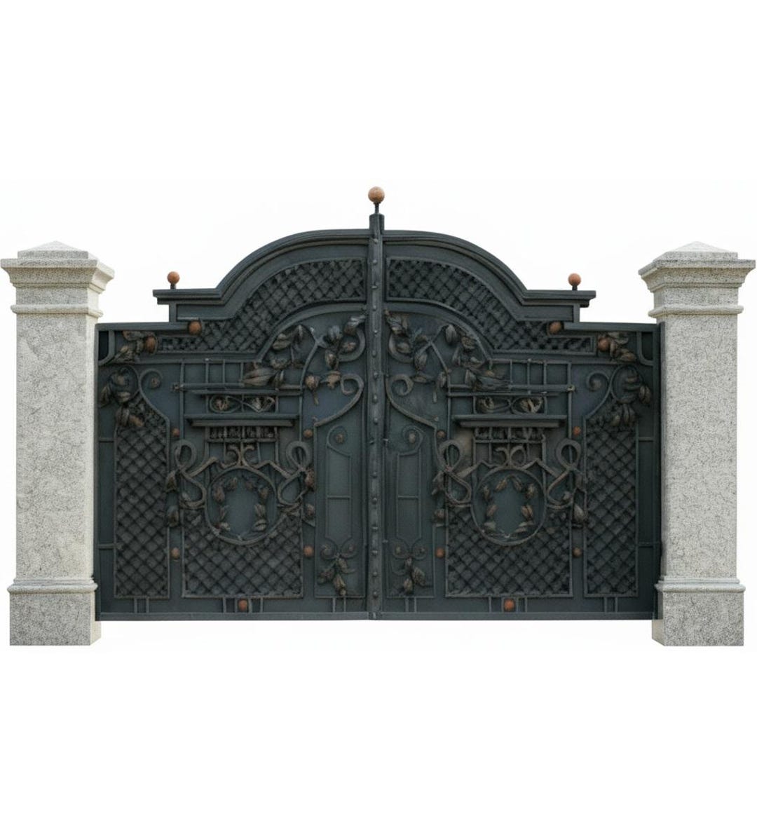 Florentia Royale – Floral Vine Wrought Iron Gate Model # 140E - Etsy