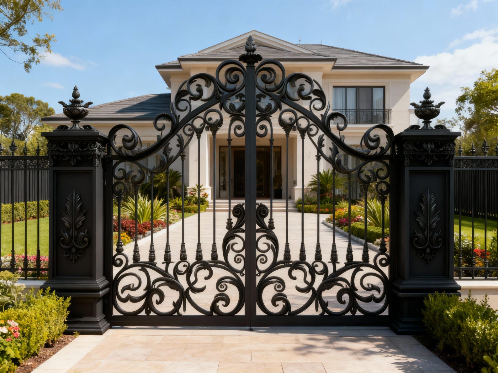 Majestic Arborcrest – Ornate Wrought Iron Estate Gate Model # 124E - Etsy