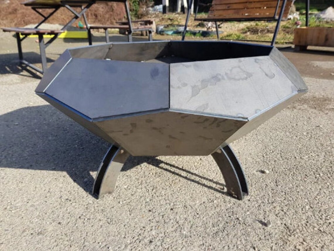 Fire Pit Diamond Shape Wood Burning Outdoor Firepit Custom - Etsy