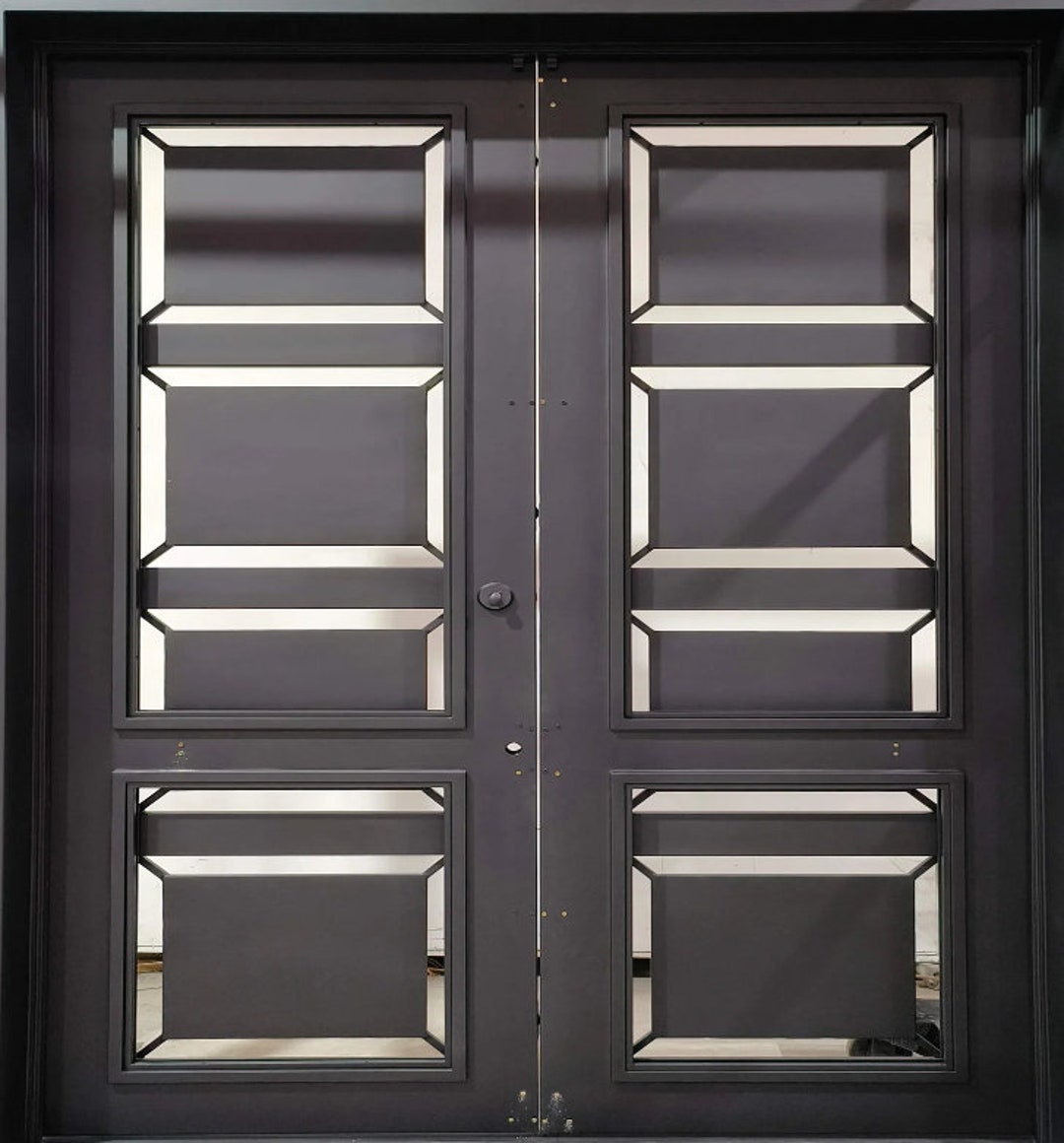 Rectangular Box Design Iron Door | Square Top With Kickplate | Model ...