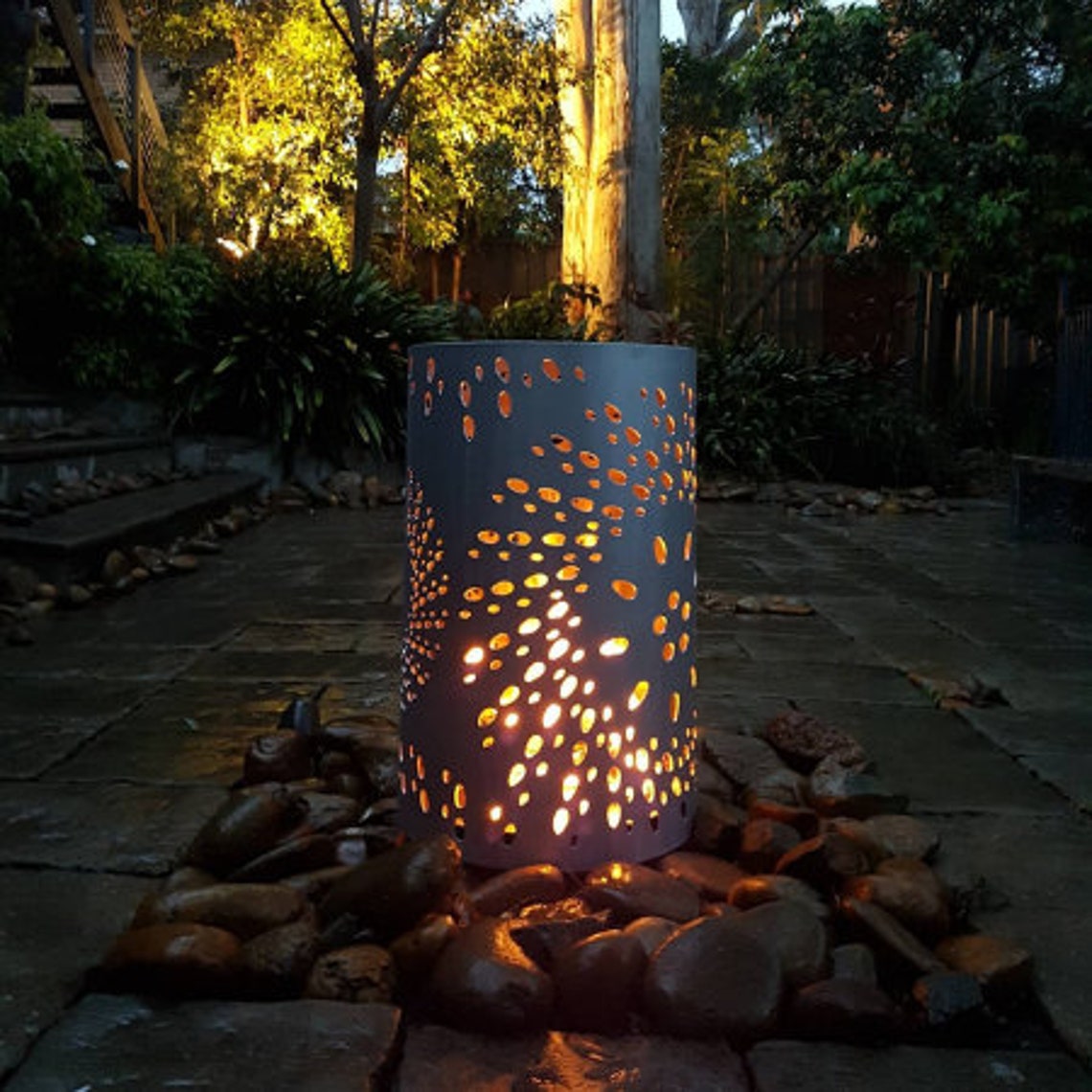 Custom Laser Cut Fire Pit Wood Burning Outdoor Firepit Made in Canada ...
