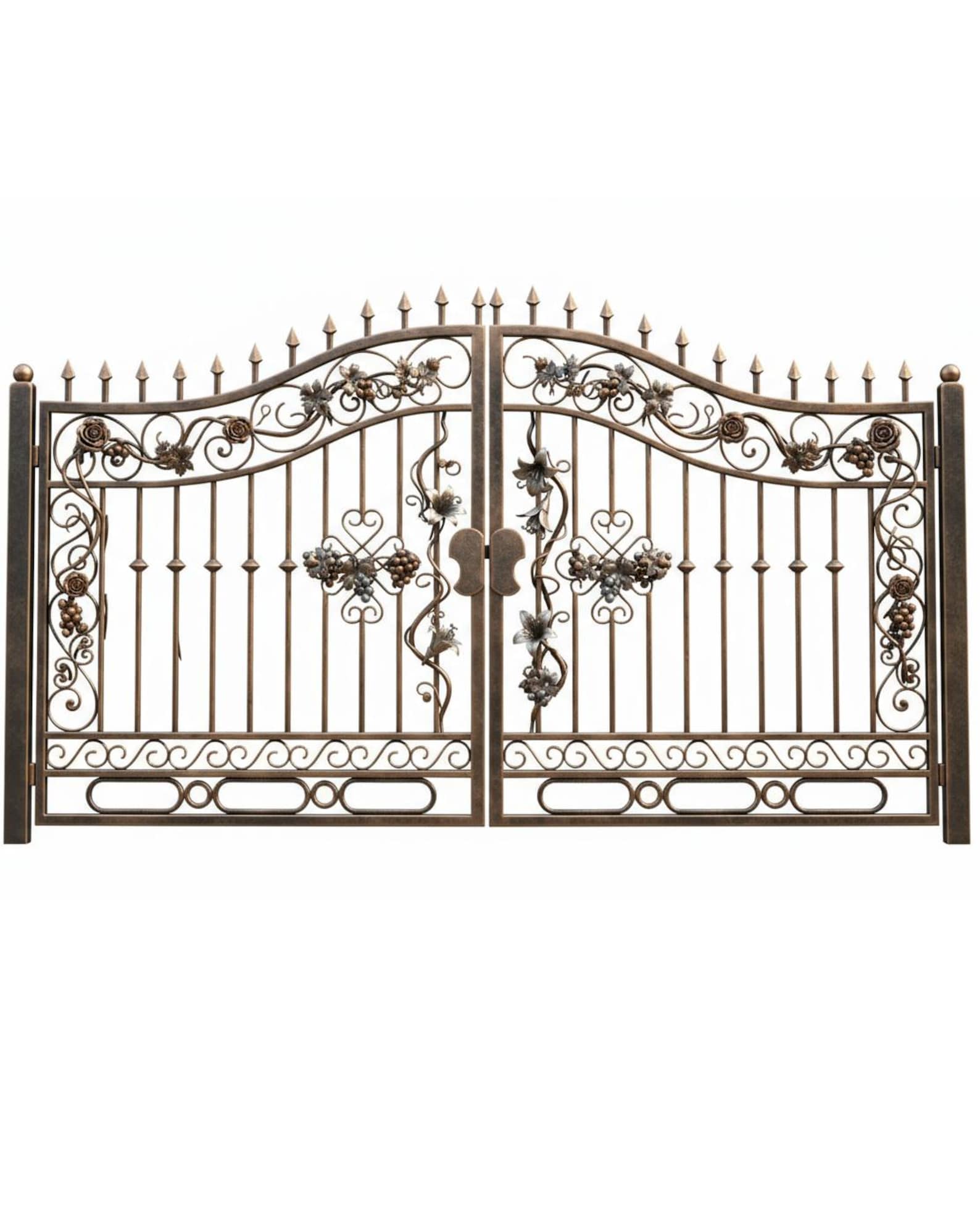 Modern Stylish Abstract Art Driveway Gate| Dual Swing Heavy Duty Entry ...