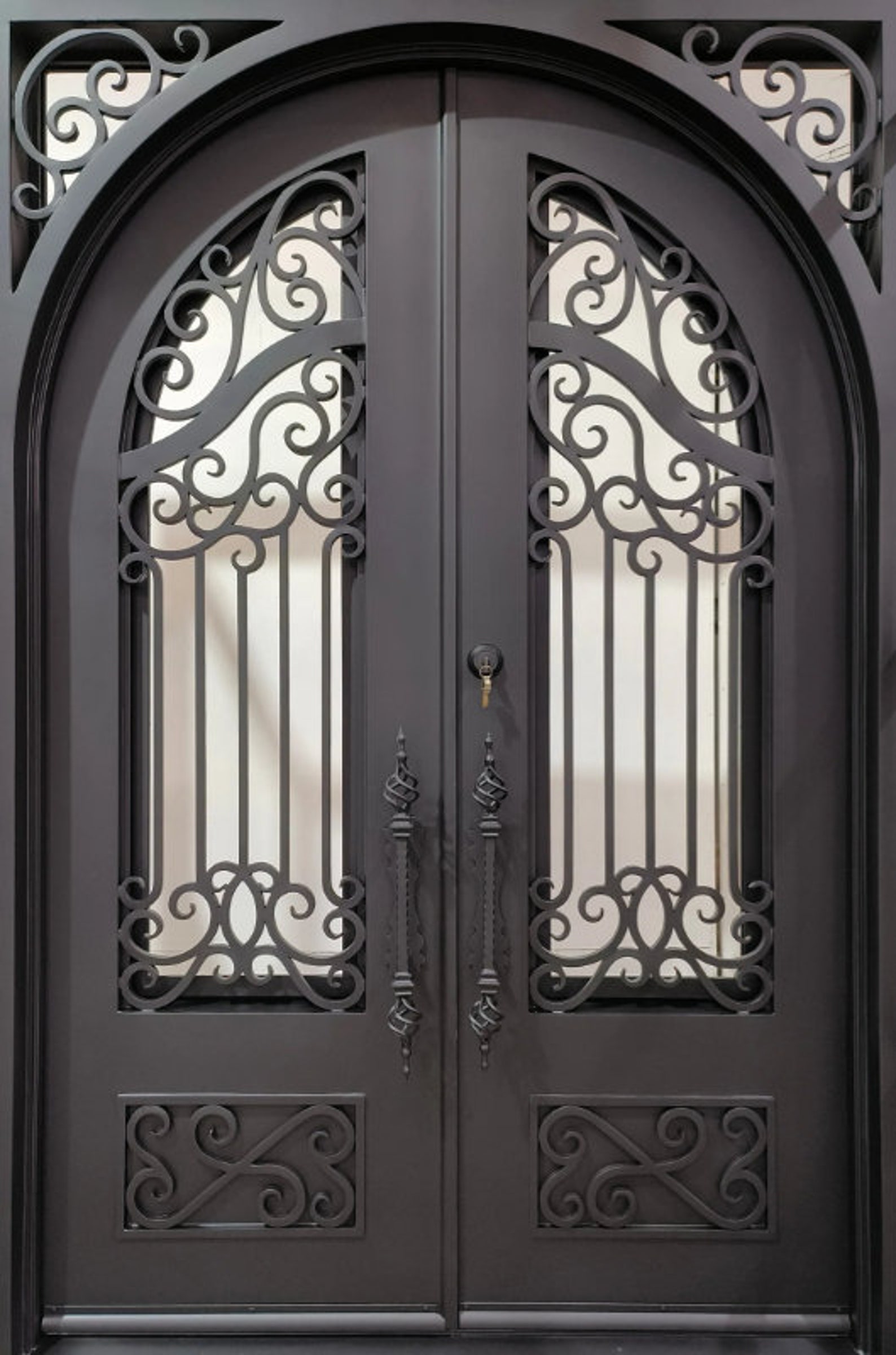 Wrought Iron Door Square Top Design With Kickplate Model IWD 1071E - Etsy