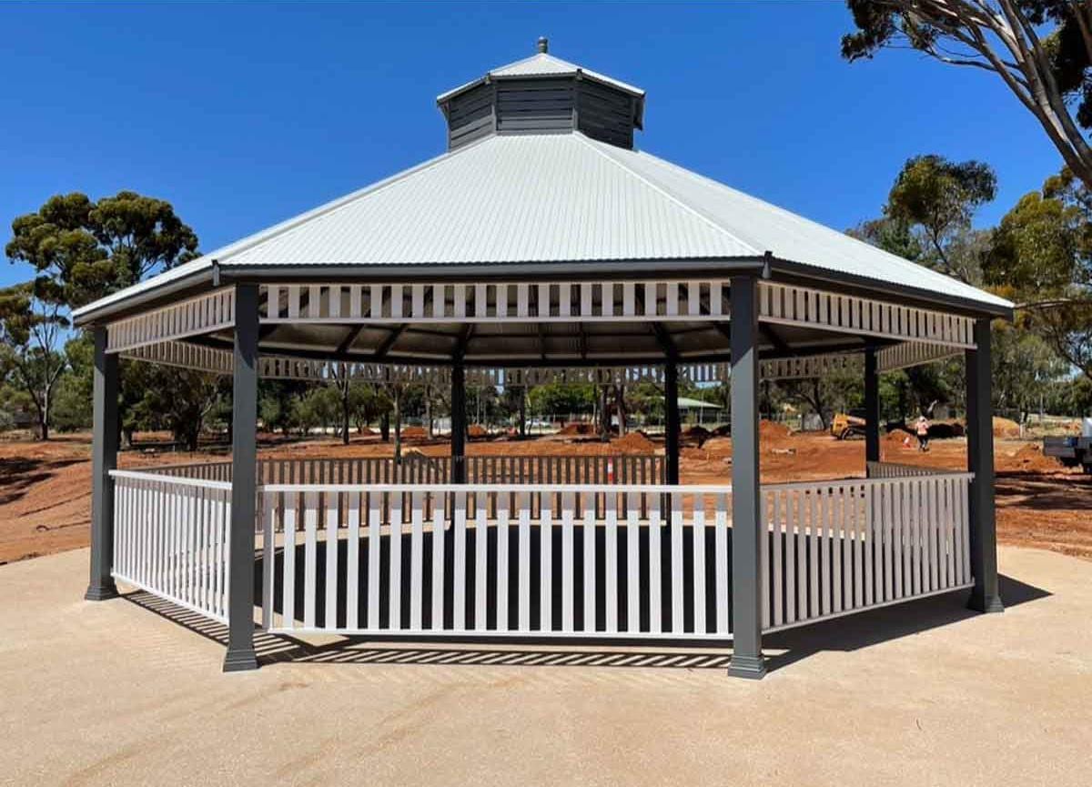 Octagon One Tier and Cap Steel Structure Park Gazebo Model GAZO2TNE - Etsy