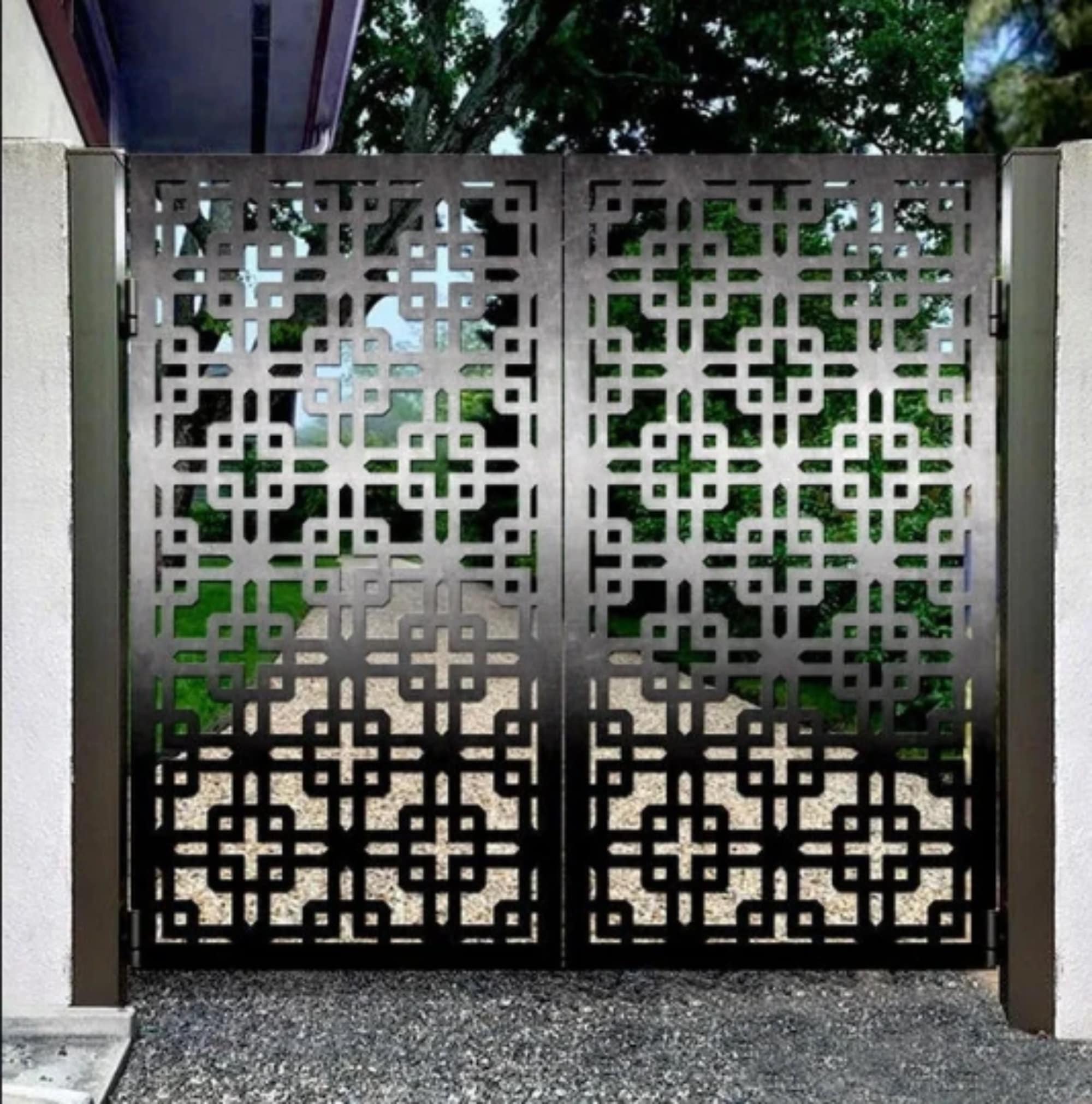 Buy Unique Laser Cut Vector Graphic Design Metal Gate