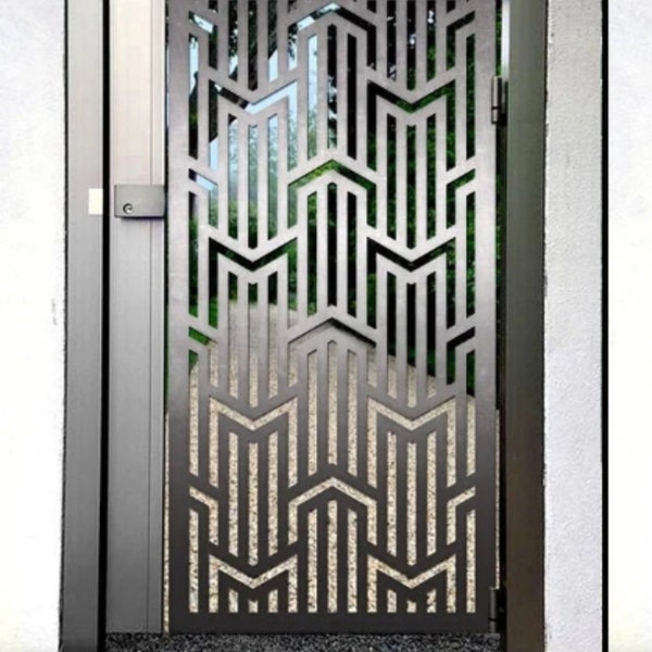 Laser Cut Artistic Metal Gate Etsy
