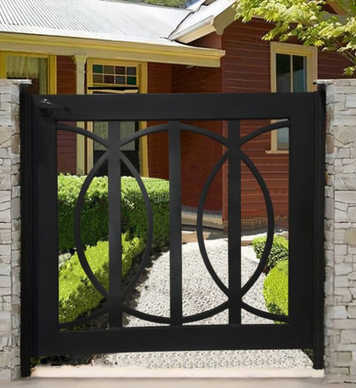 Unique & Fabulous Circle Design Metal Pool Gates Classic Modern ...