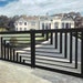 Unique Geometric Design Metal Driveway Gate Custom Metal Fabrication ...