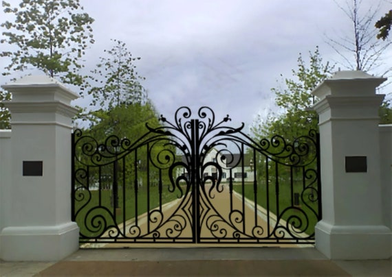 Open Wrought Iron Gates
