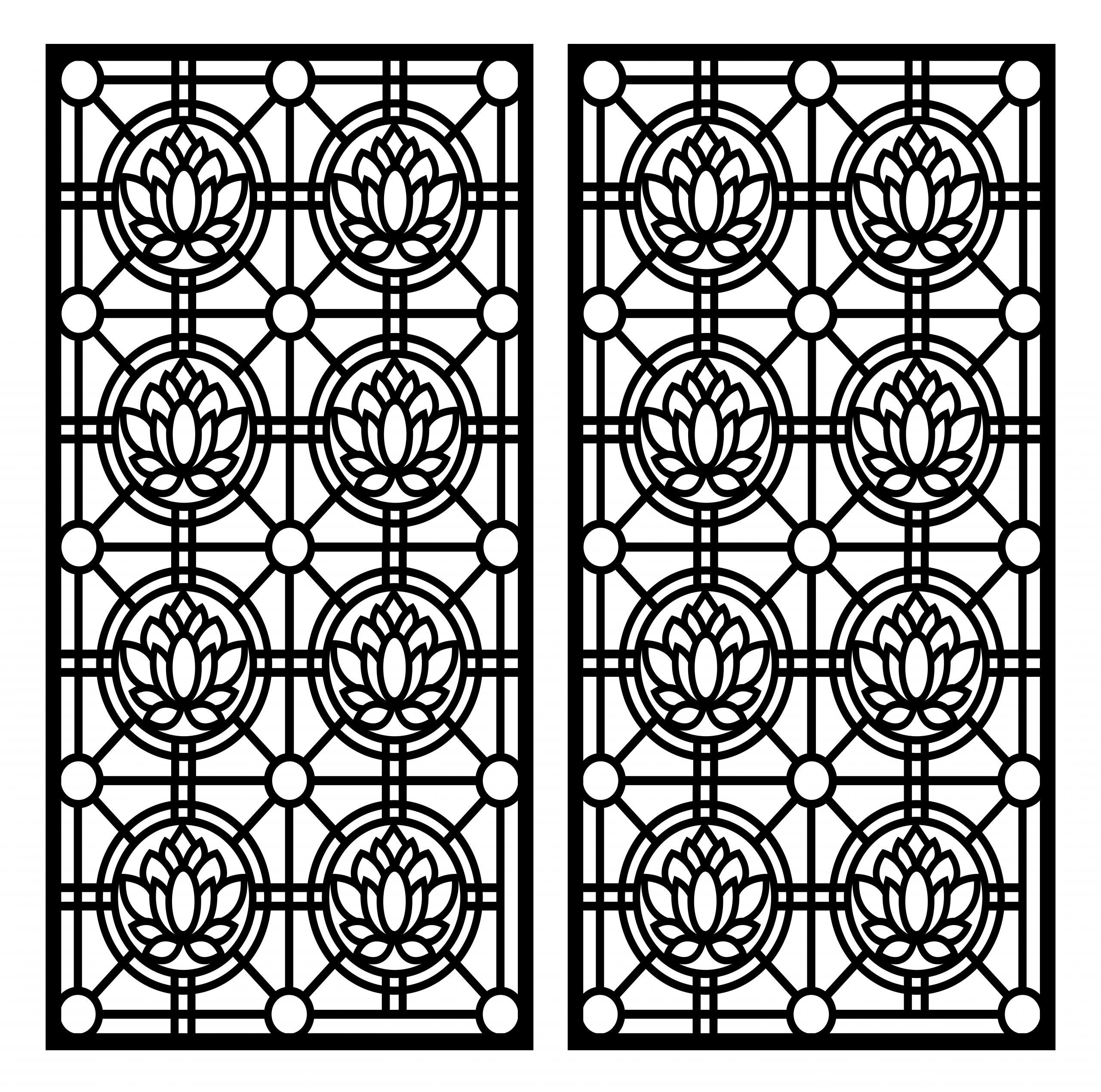 Gorgeous Laser Cut Artistic Doodle Design Wrought Iron Pool Gate Custom