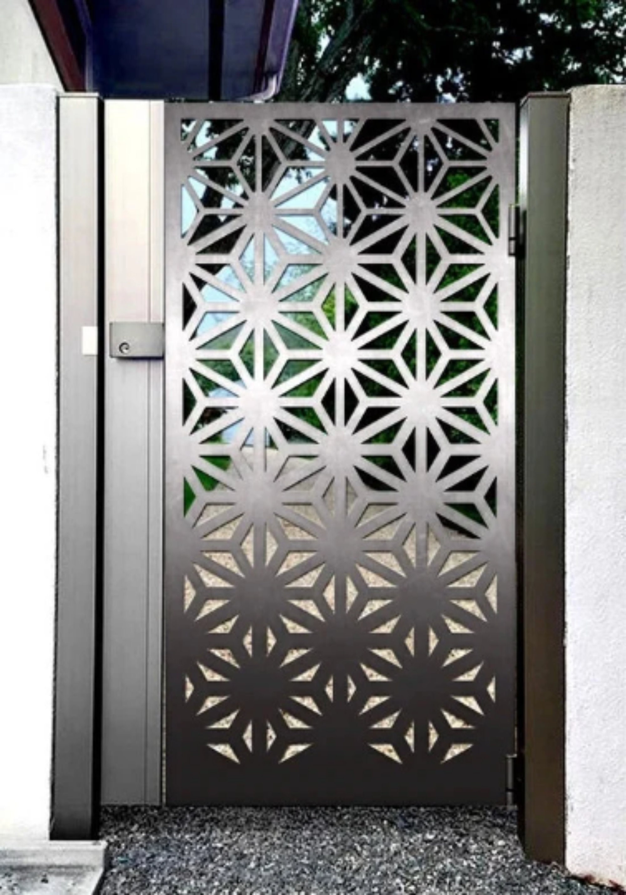 Beautiful Laser Cut Artistic Star Design Wrought Iron Garden Gate ...