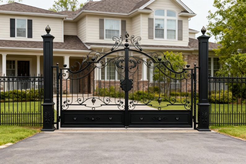Imperial Fleurgate – Wrought Iron Gate With Spear Finials & Scroll Arch ...