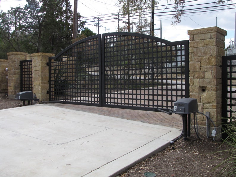 Modern Unique Square Box Design Driveway Gate Wrought Iron Gate Custom ...