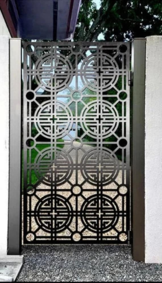 Classic Laser Cut Artistic Circular Design Wrought Iron Pool Etsy