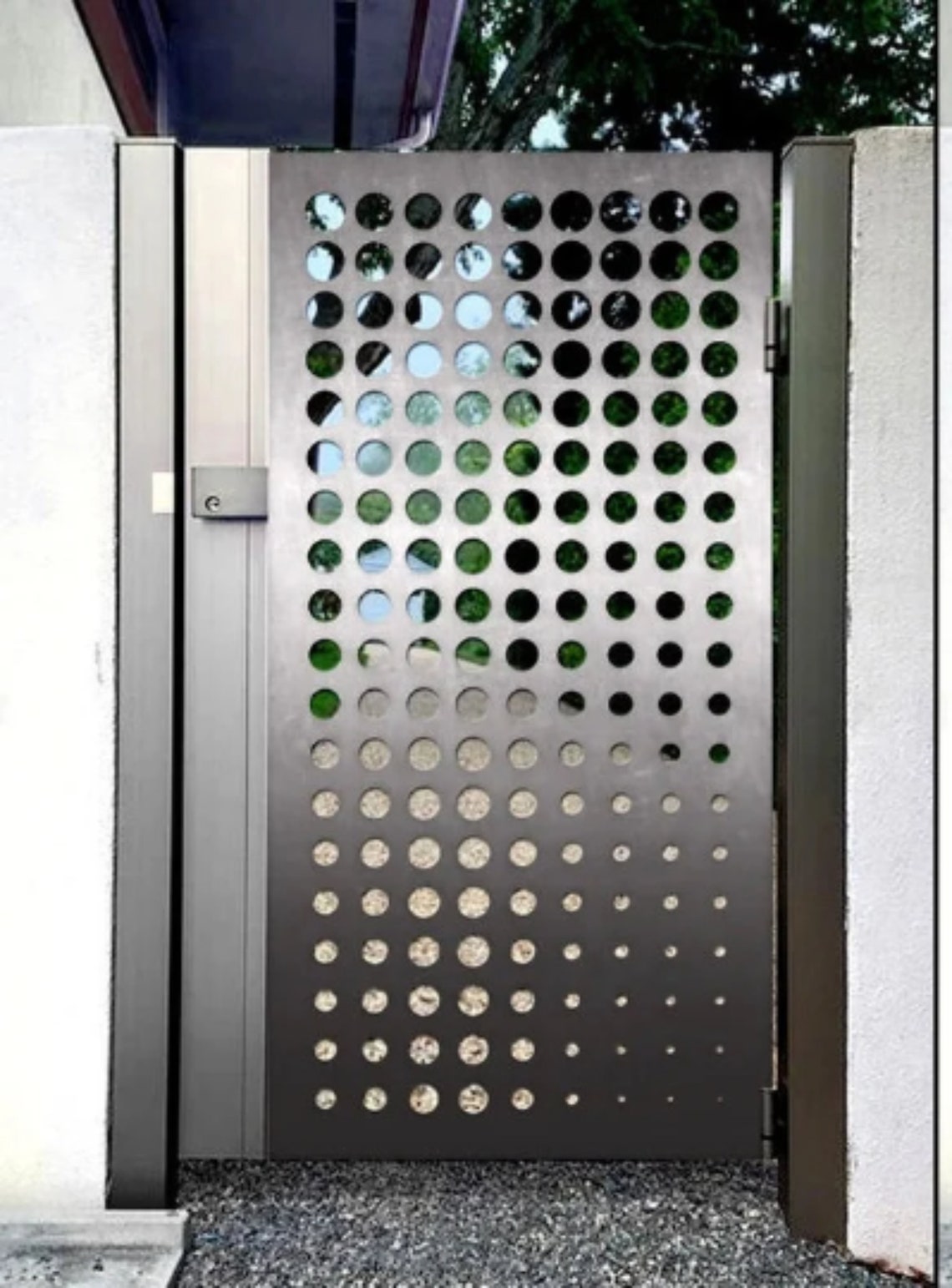 Laser Cut Artistic Small Circular Design Metal Garden Gate - Etsy