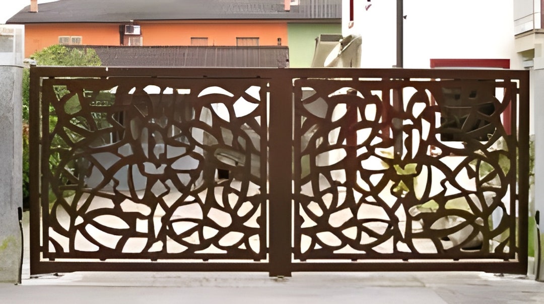 Modern Design Laser Cut Driveway Gate | Heavy Duty Metal Fabrication ...