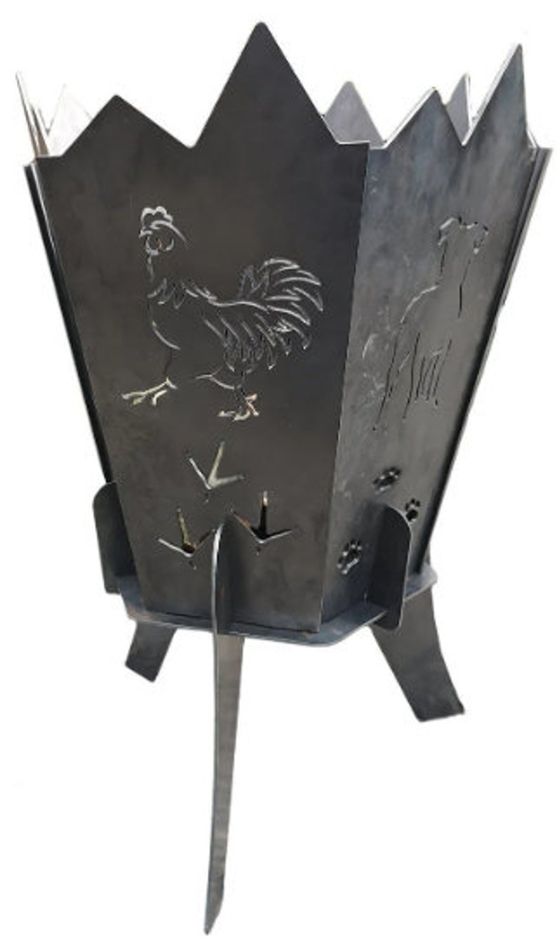 Laser Cut Design Portable Outdoor Fire Pit Custom Fabricated Wood ...