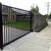 Modern Vertical Stripe Design Entry Gate fence Design Heavy Duty Metal ...