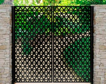 Modern Stylish Stripe Design Metal Gate Custom Fabrication Made in ...