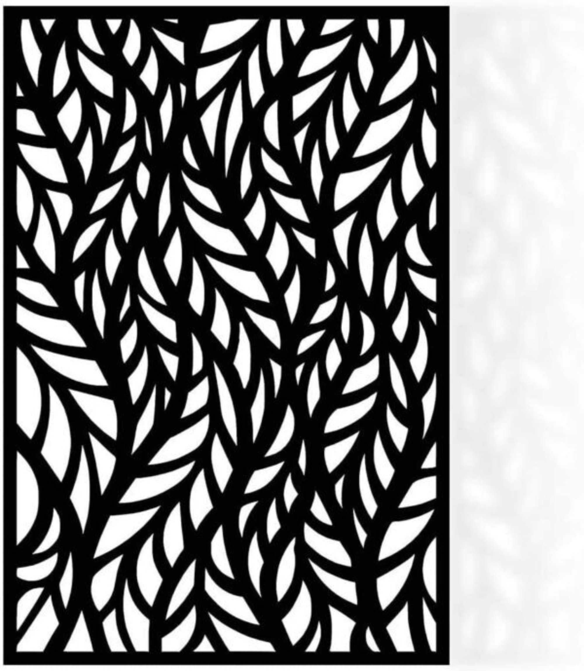 3d Laser Cut Floral Leaves Art Metal Garden Gate Custom Etsy