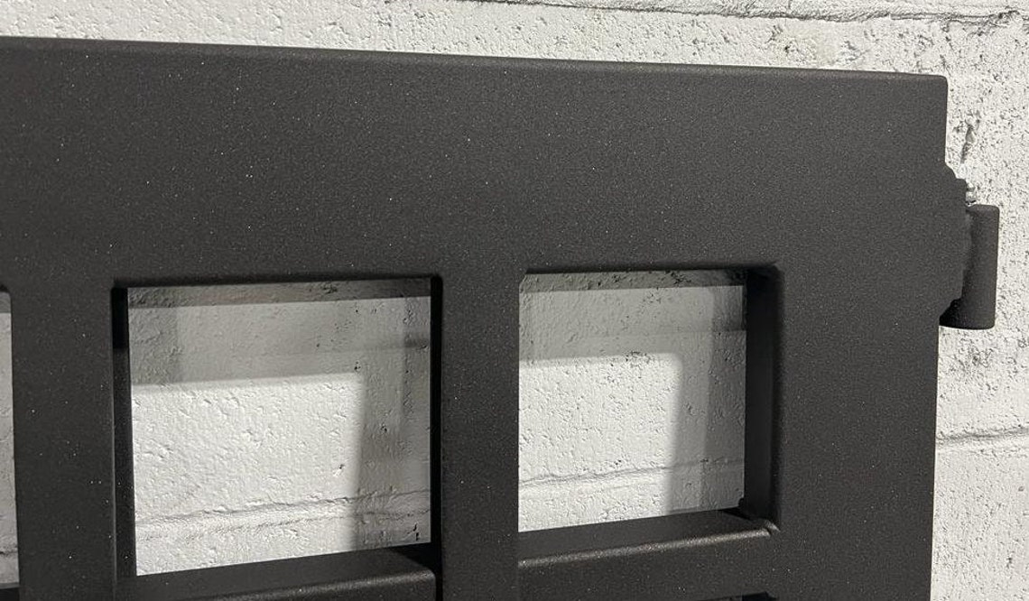 Rusty Modern Line Design Metal Entrance Gate Classic Geometric Pattern ...