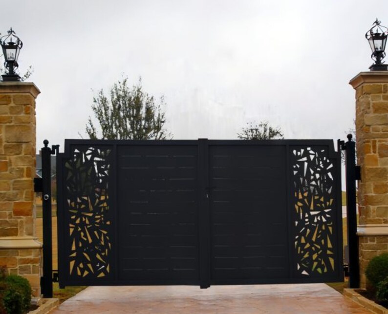 Custom Fabrication Side Panel Geometric Design Entrance Gate - Etsy