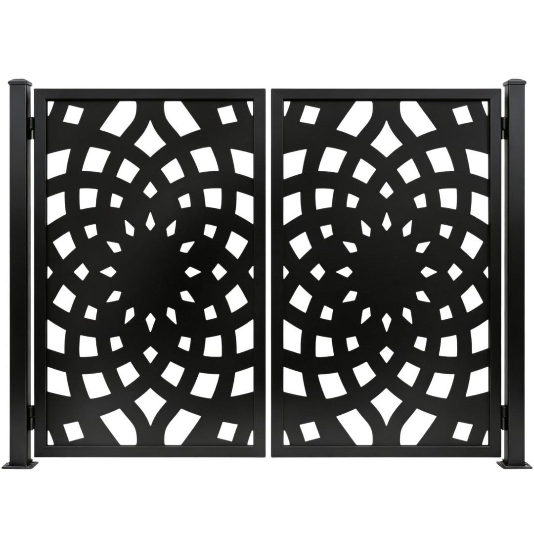 Mandalux Passage – Ornamental Metal Man Door With Kaleidoscopic Lattice ...