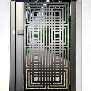 Laser Cut Artistic Geometric Design Metal Back Yard Gate| Custom ...