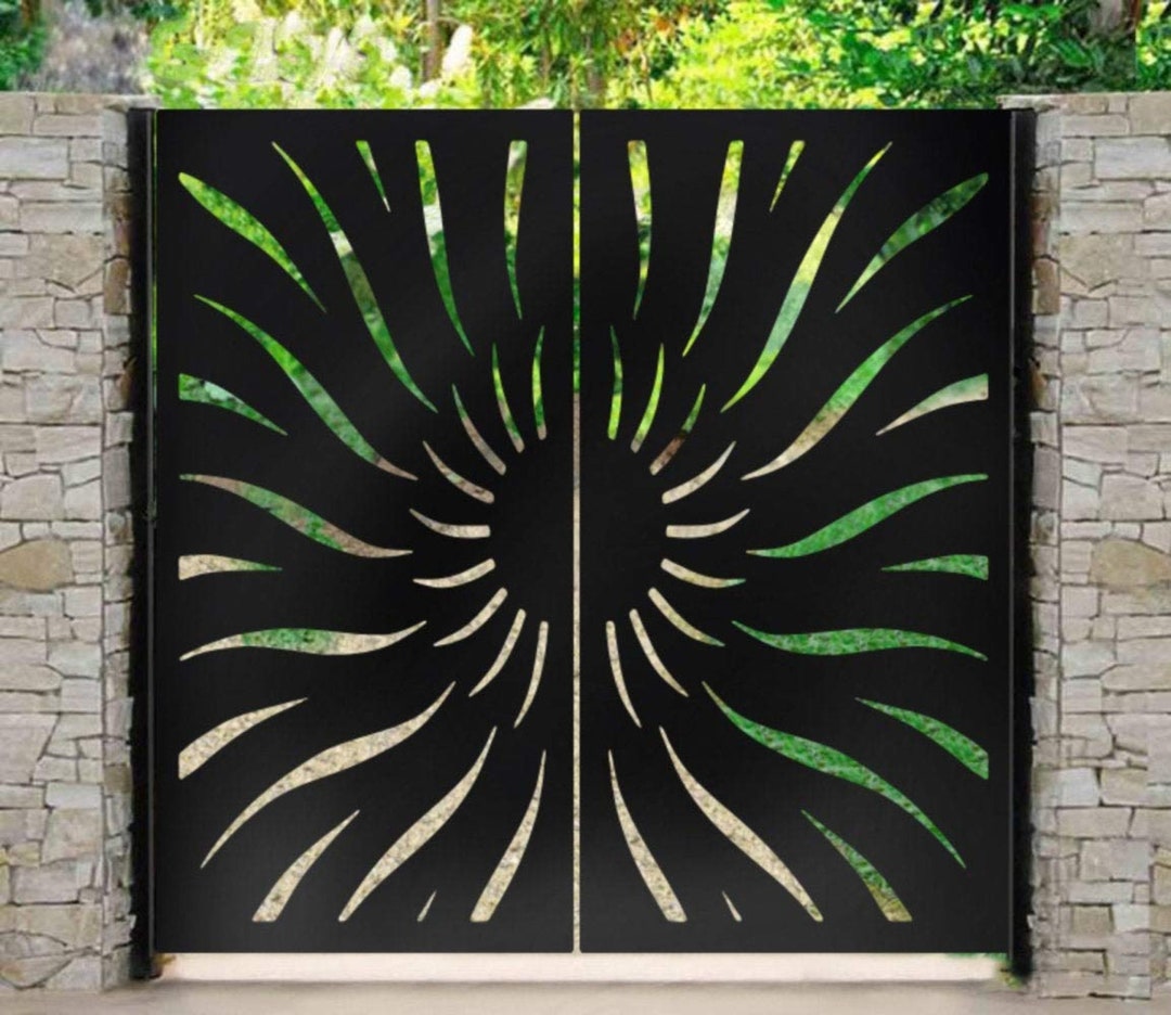 Stunning & Fabulous Intricate Sun Flower Pattern Metal Gate | Laser Cut ...
