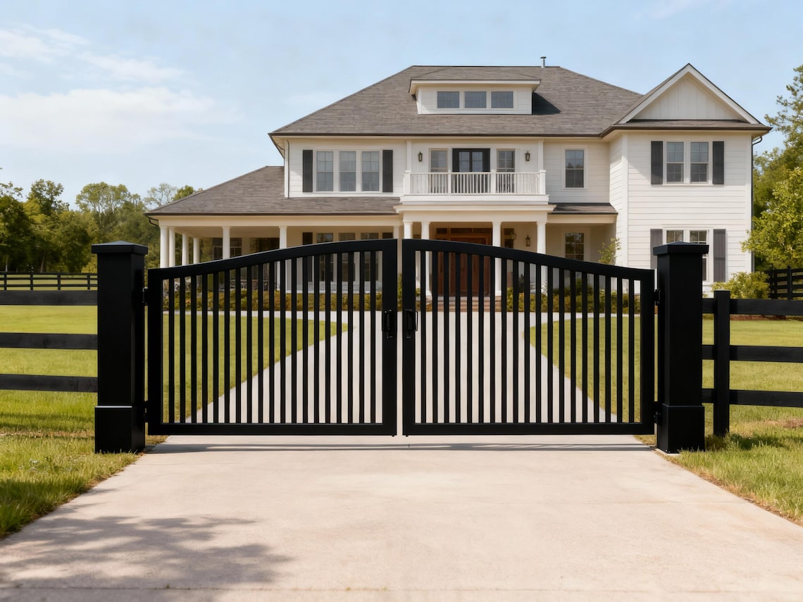 Modern Laser Cut Tree Branch Design Entry Gate | Custom Fabrication ...