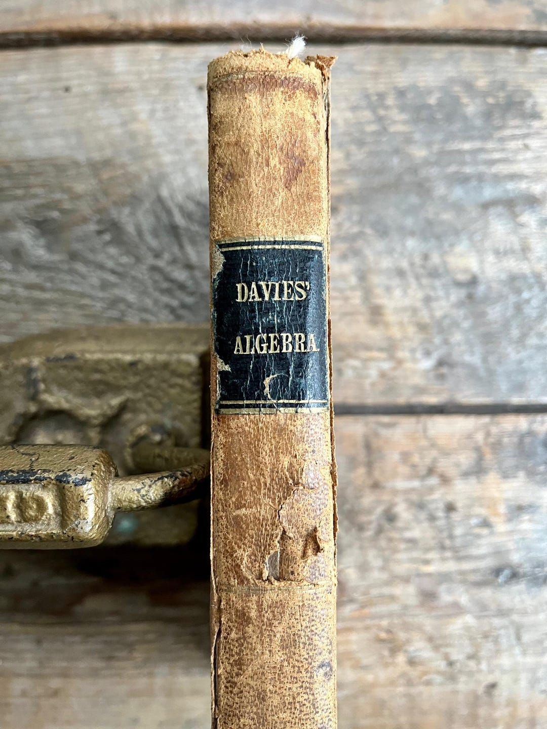 Scarce Original 1851 Math Textbook in Full Leather! Antique "elementary ...