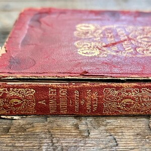 Pretty Little Red and Gold Antique 1906 Poetry Book a Whimsey Anthology ...