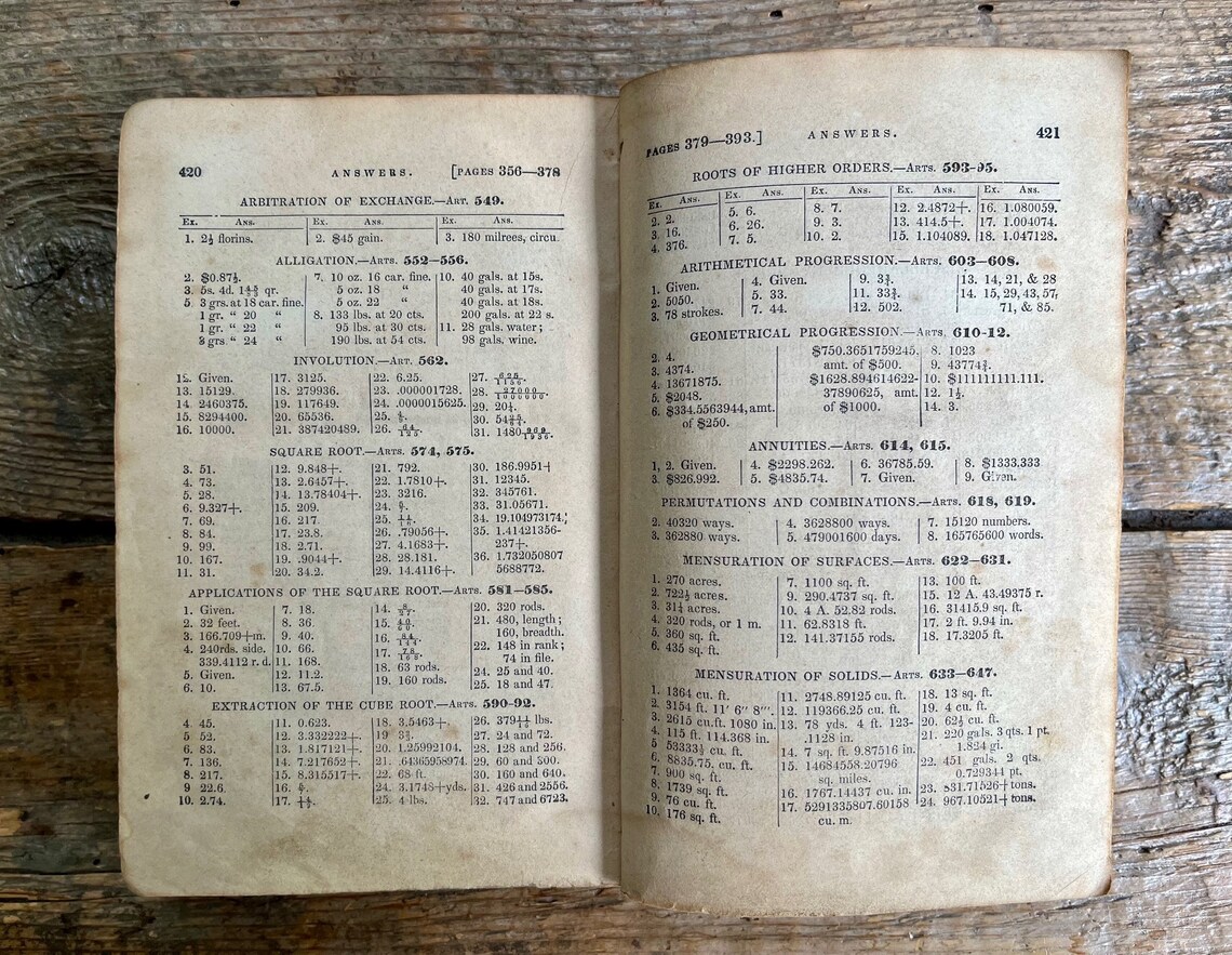 Scarce Antique (1860) School Book, Used During Civil War! "higher ...