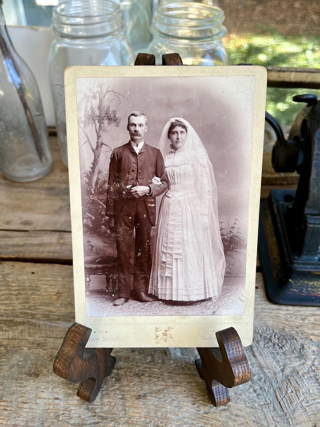 Original Early 1890s Photo Cabinet Card Uncle Jim and Aunt Stella ...
