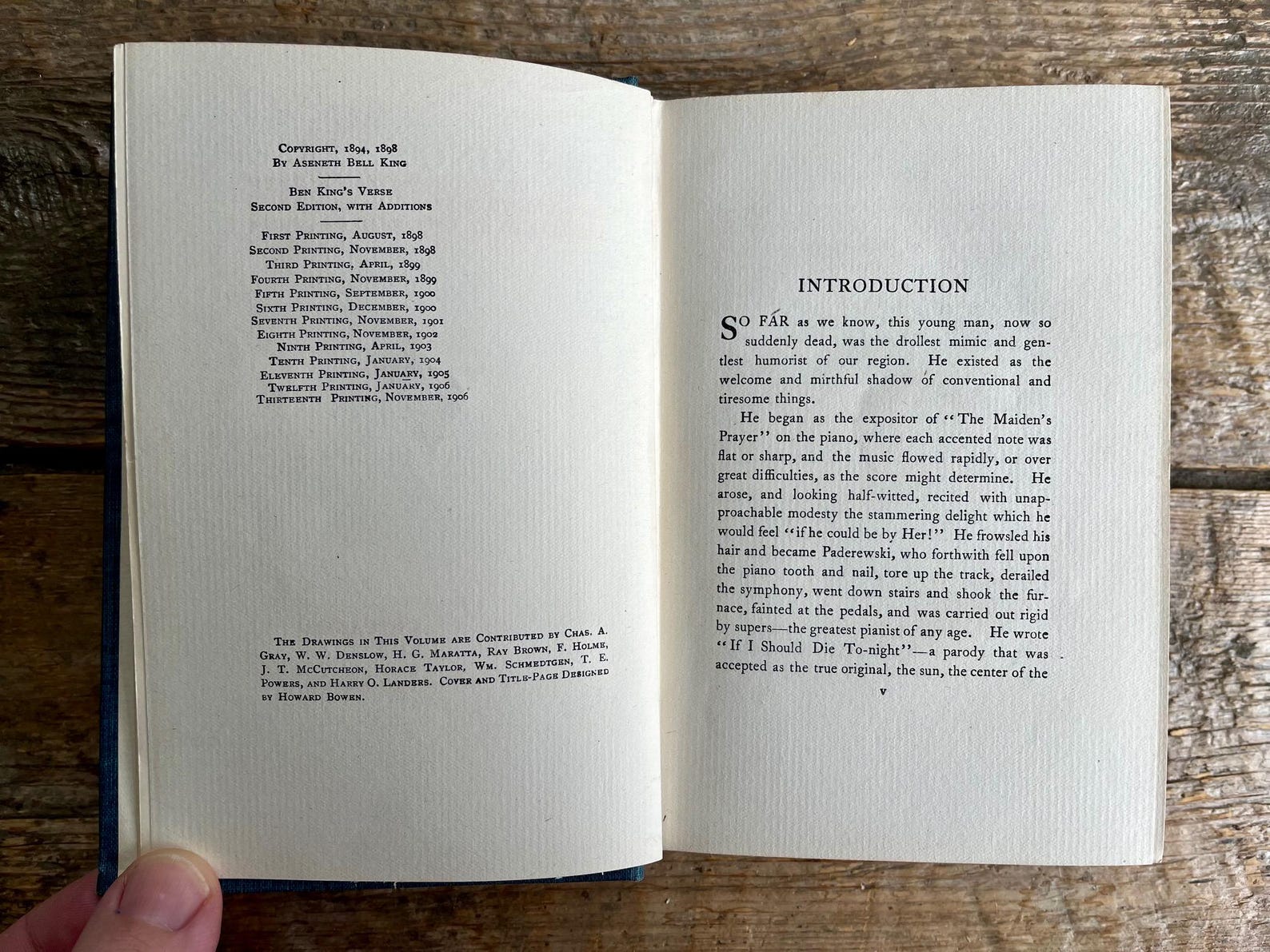 Very Nice Antique (1906) Book of Humorous Poems "ben King's Verse ...