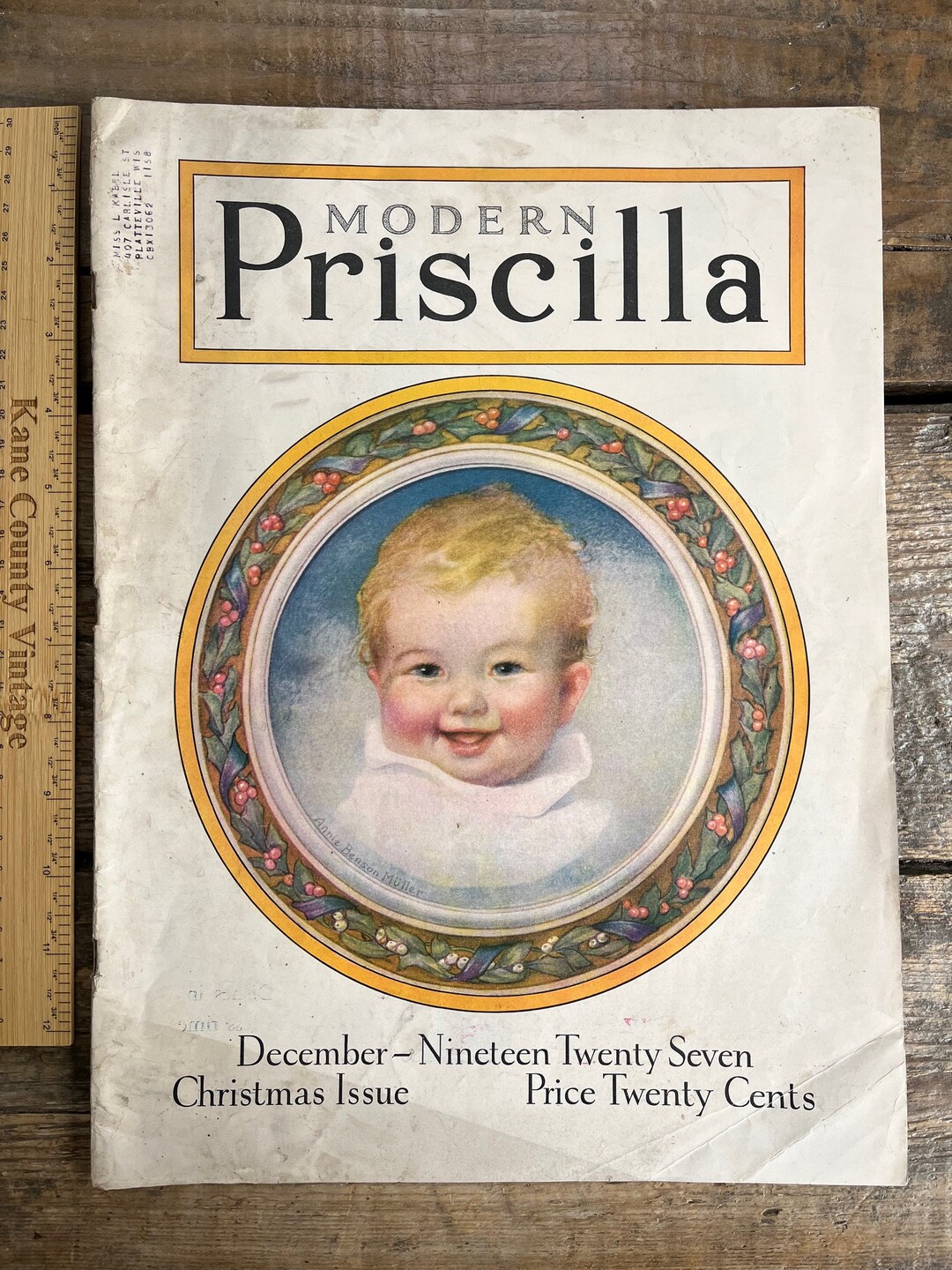 Fabulous Annie Benson Müller Cover of a Cute Baby! Antique Christmas ...
