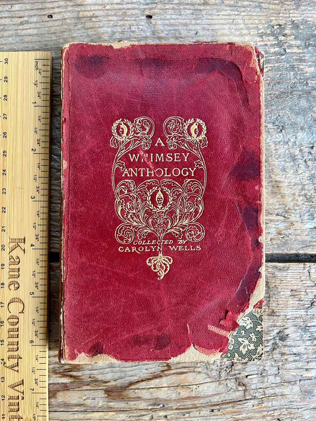 Pretty Little Red and Gold Antique 1906 Poetry Book a Whimsey Anthology ...