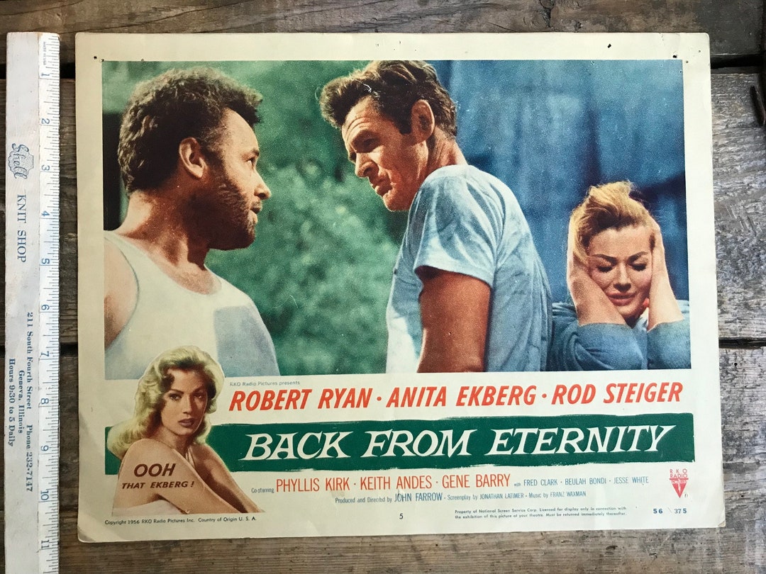 Original Vintage 1956 Movie Lobby Card back From Eternity Starring ...