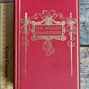 Stunning Red & Gold Antique Set (1899) 8 Volumes of "the Complete Works ...