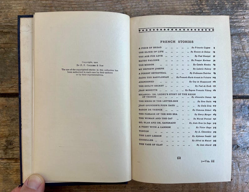 Two Antique (1910) Volumes of "international Short Stories" English ...