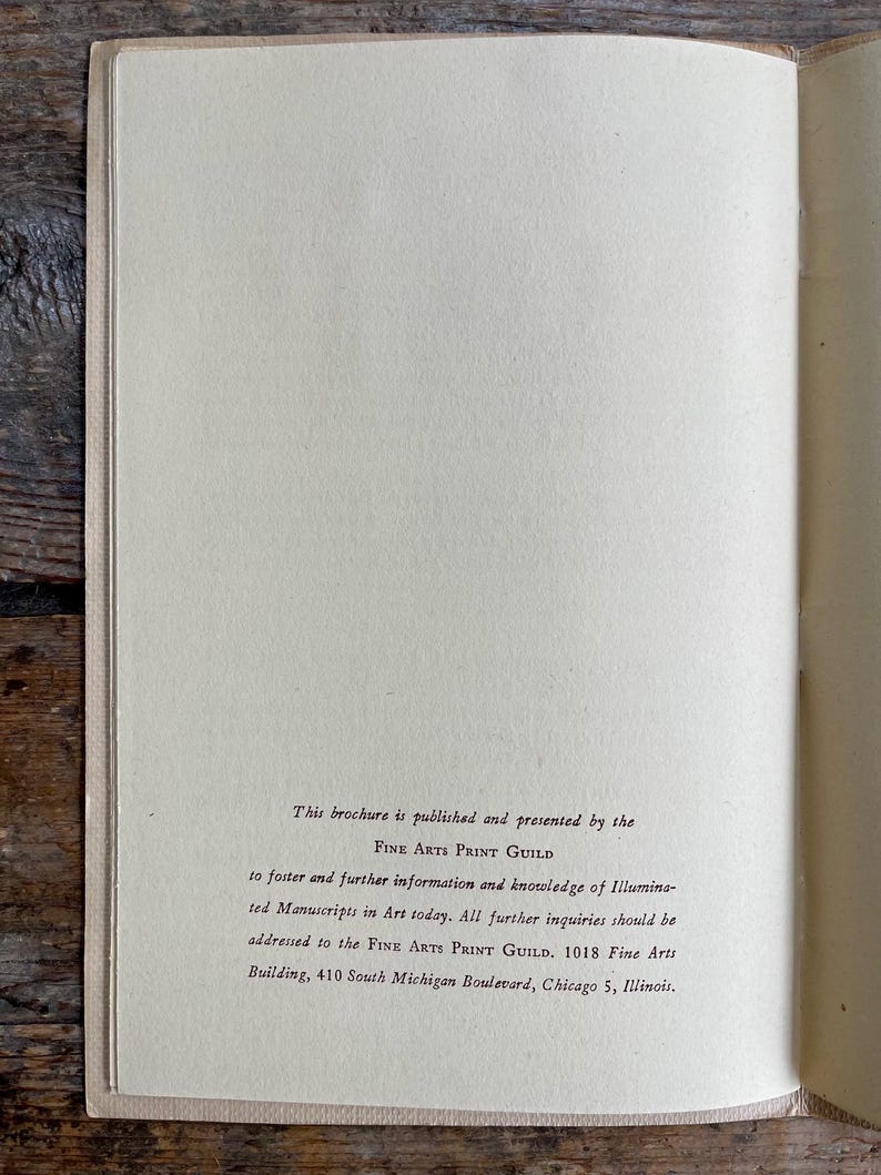 Interesting Vintage (1946) Booklet "the Medieval Art of Illumination as ...