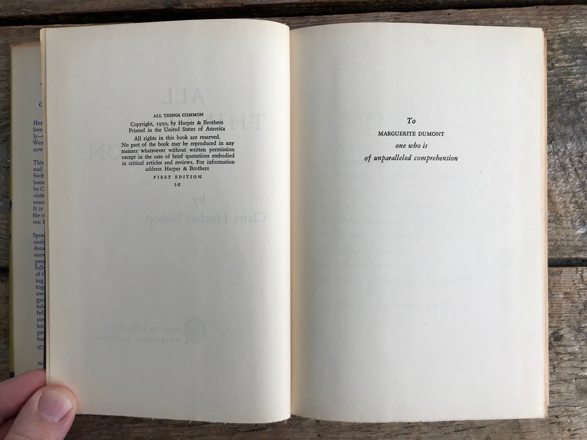 SIGNED by Author, RARE Stated 1st Hardcover 1950 Edition "all Things ...
