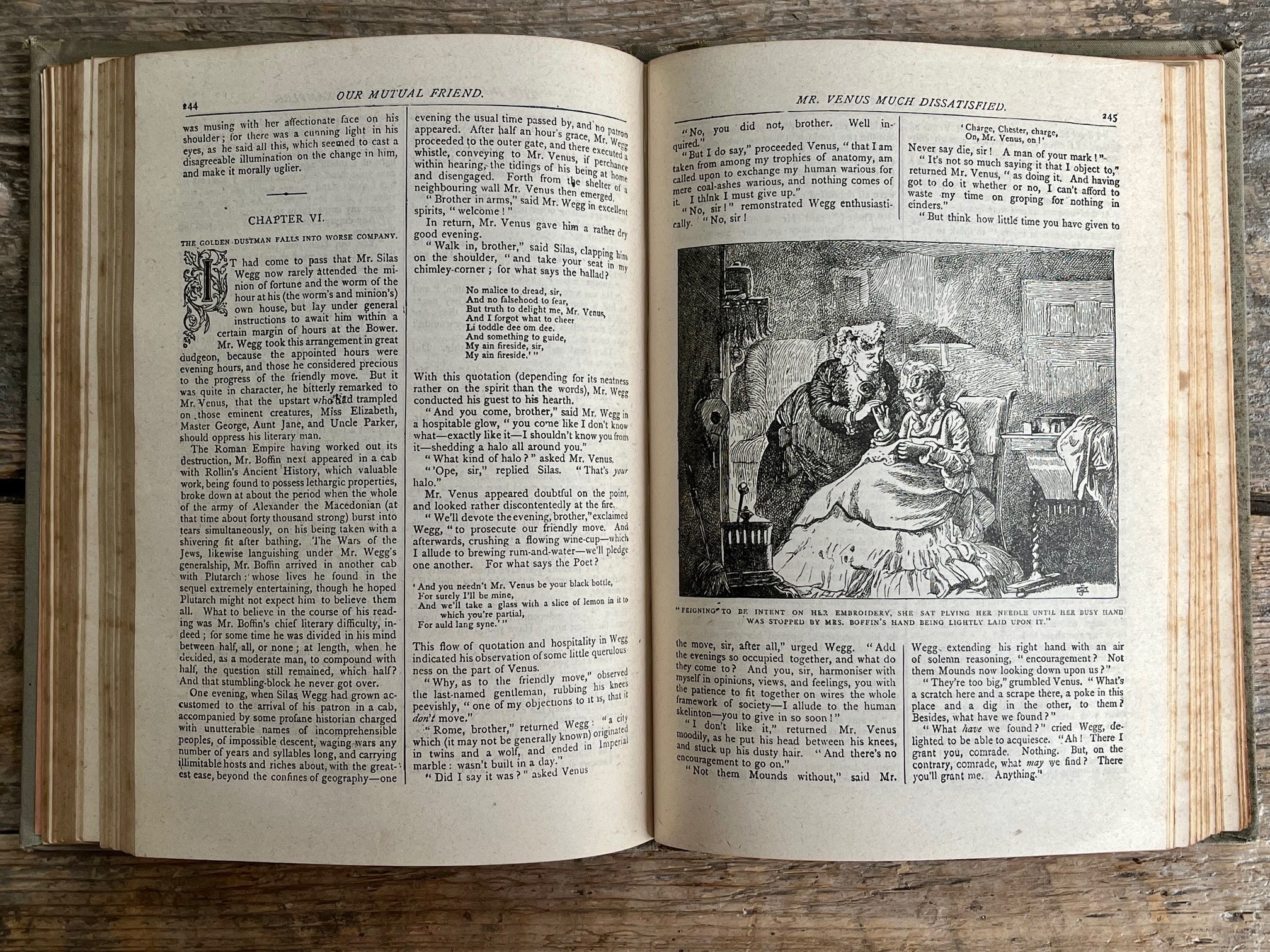 RARE Illustrated Antique 1890s "puck" Edition of Charles Dickens' "our ...