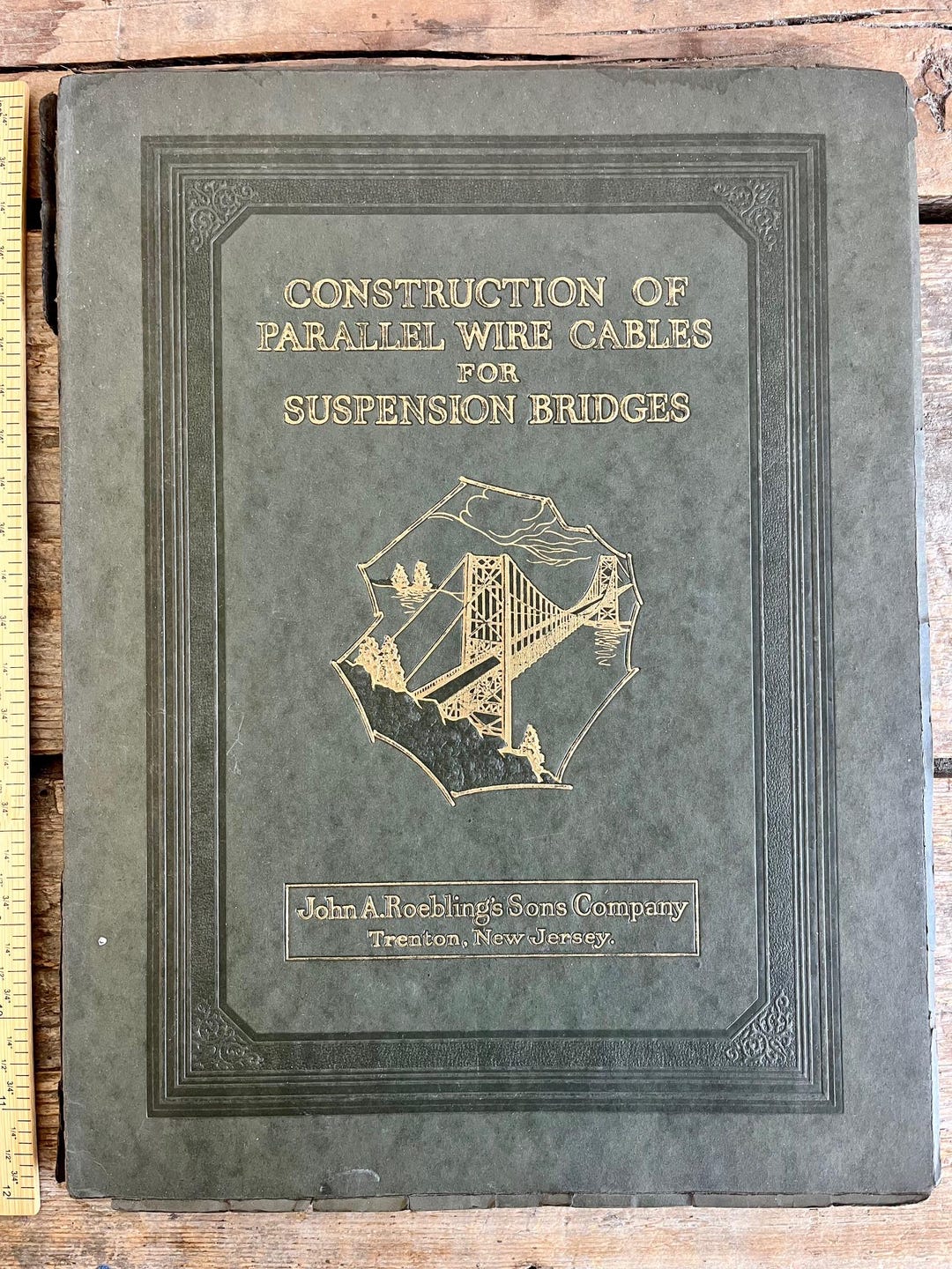 Gorgeous Photographs Antique 1925 construction of Parallel Wire Cables ...